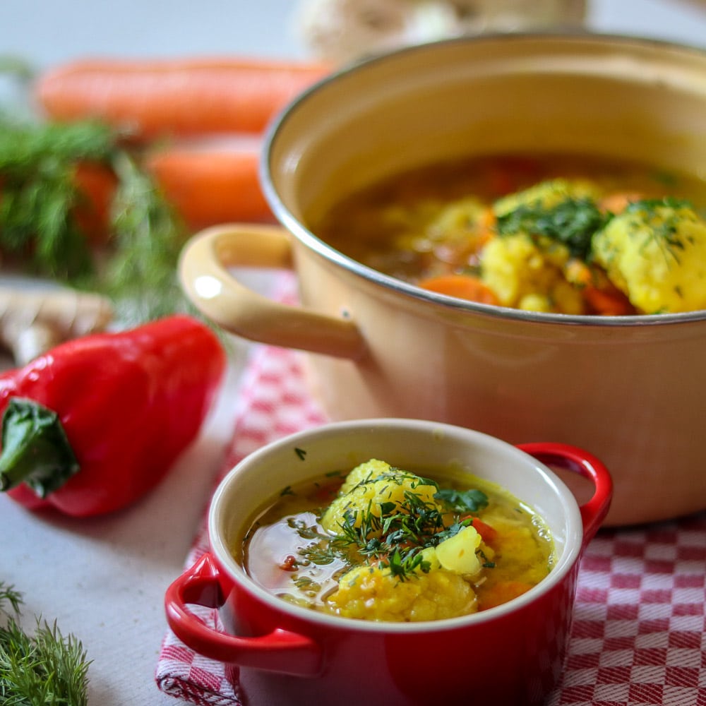 Ayurvedische Wintersuppe mit roten Linsen & Karfiol - genussfreudig